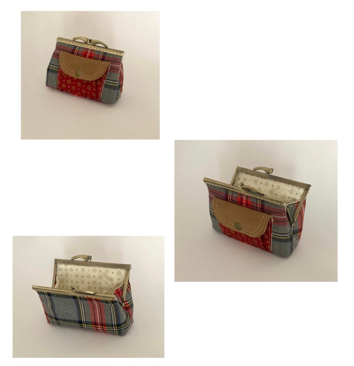 Double Kiss Lock Purse, Metal Frame Purse, Kiss Lock Purse, Coin Purse ...