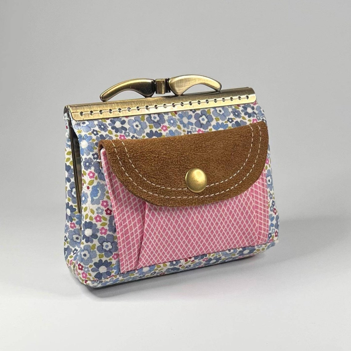 Double Kiss Lock Purse, Metal Frame Purse, Kiss Lock Purse, Coin Purse ...