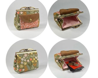 Black Japanese Flower Fabrickiss Lock Clasp Pouch/ Purse Kiss - Etsy