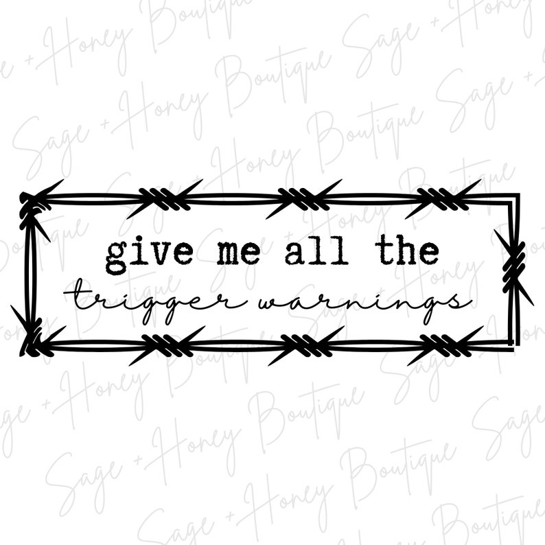 Trigger Warnings | PNG | SVG | Digital Download - Etsy