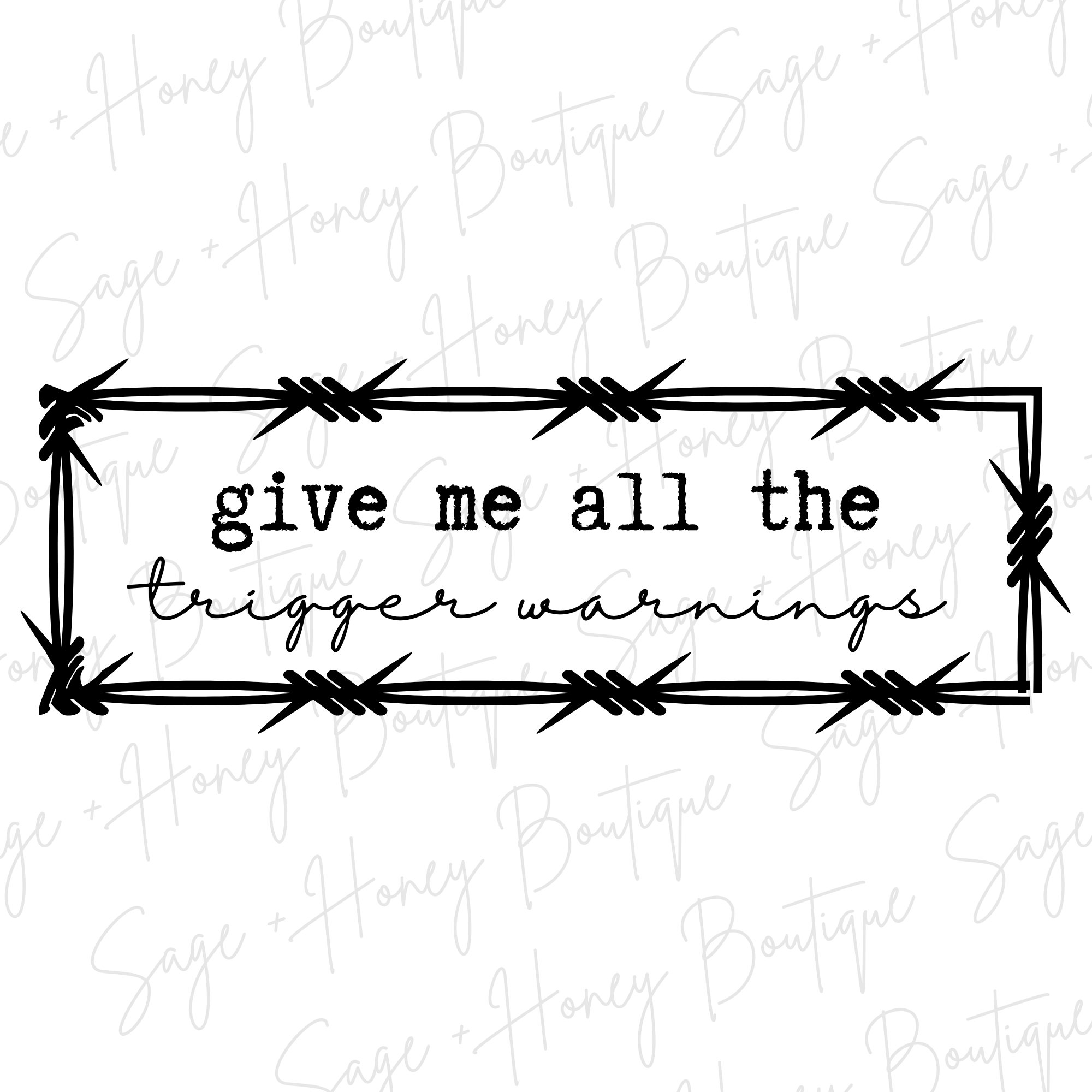 Trigger Warnings PNG SVG Digital Download - Etsy