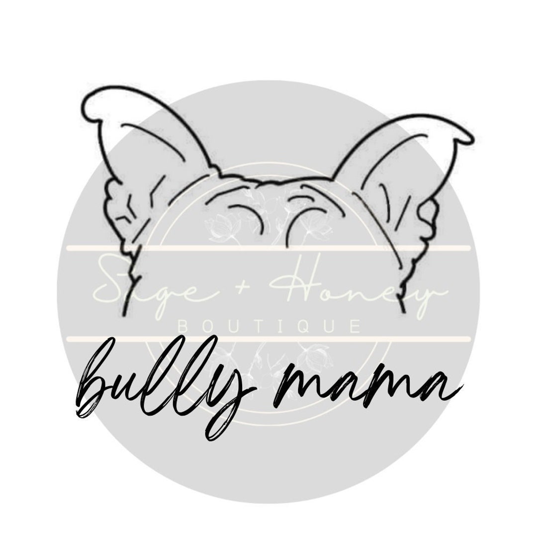 Bully Mama Dog Ear Outline - Etsy