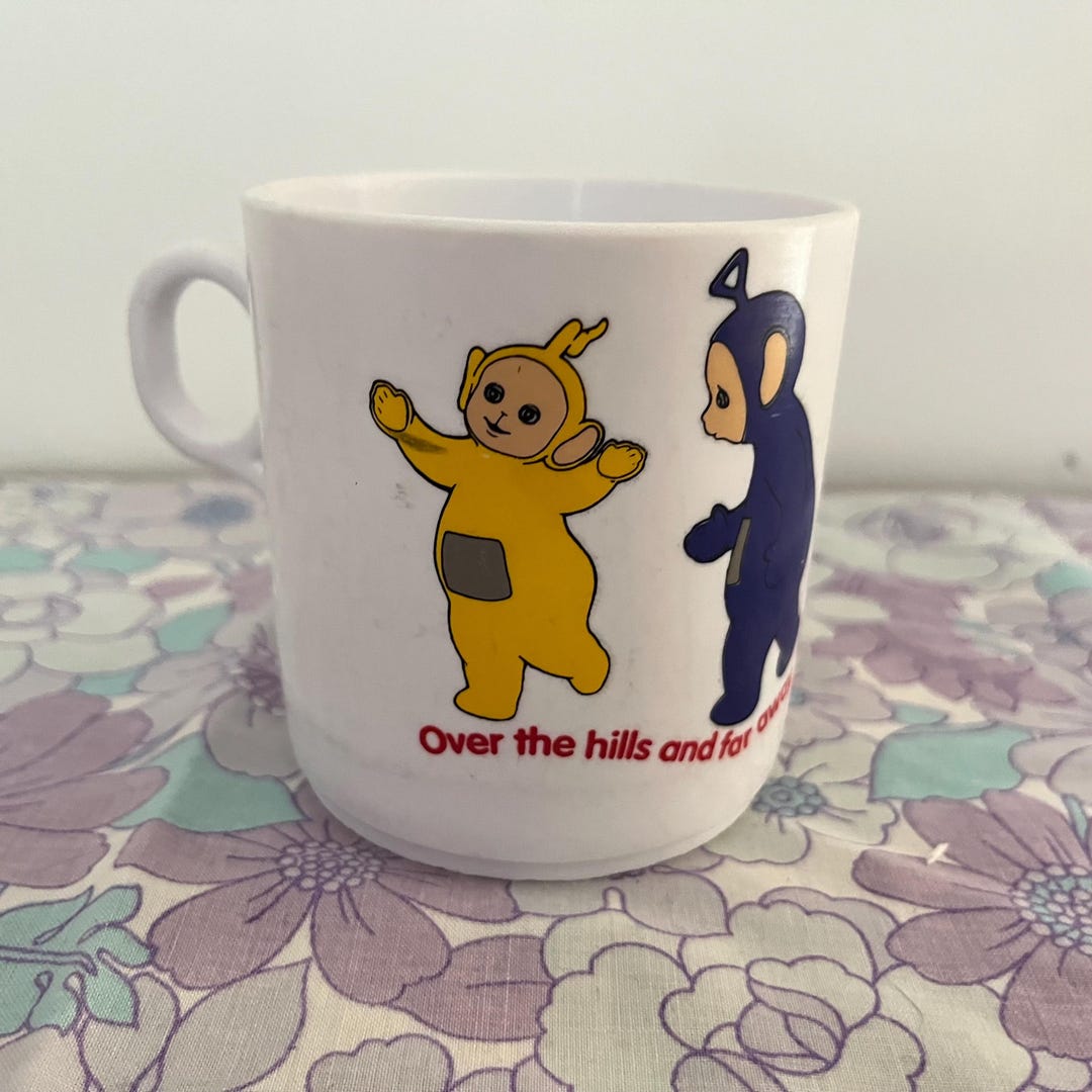 Vintage 90s Teletubbies Plastic Melamine Mug Drink Cup Retro 1997 ...