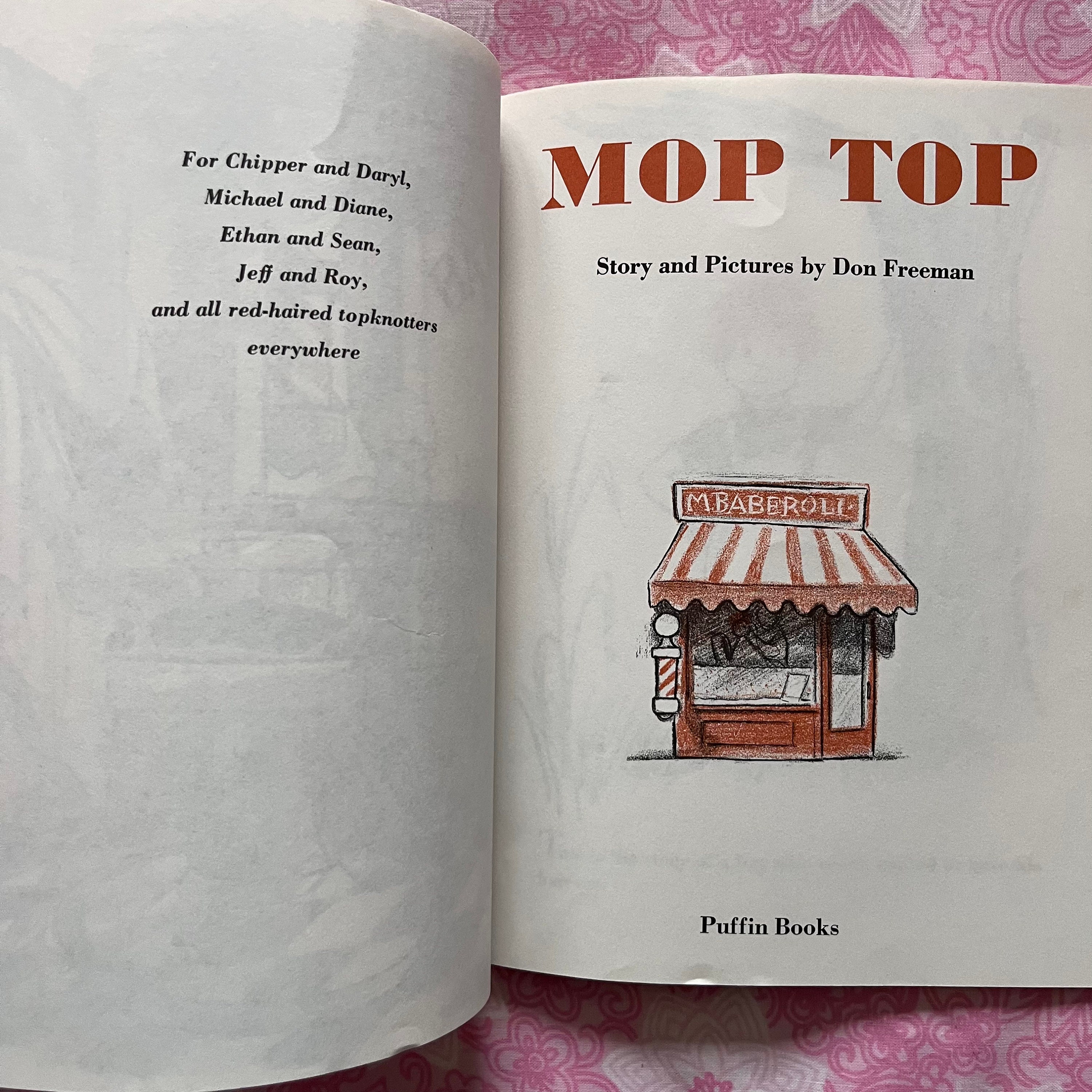 Mop Top by Don Freeman Picture Puffin Vintage Children's Book 1970's - Etsy