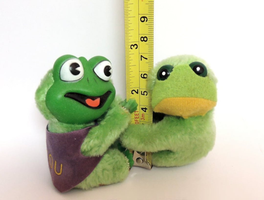 Lot of 2 FUNNY FROGS Grabber Clamp Figure Plush Clip - Etsy