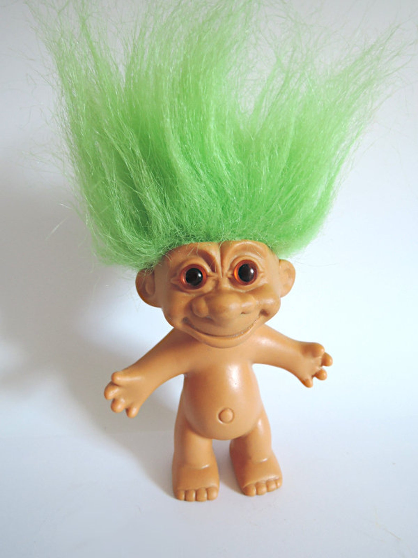 TROLL 16cm mit grünen Haaren Zaubertroll Glückstroll | Etsy