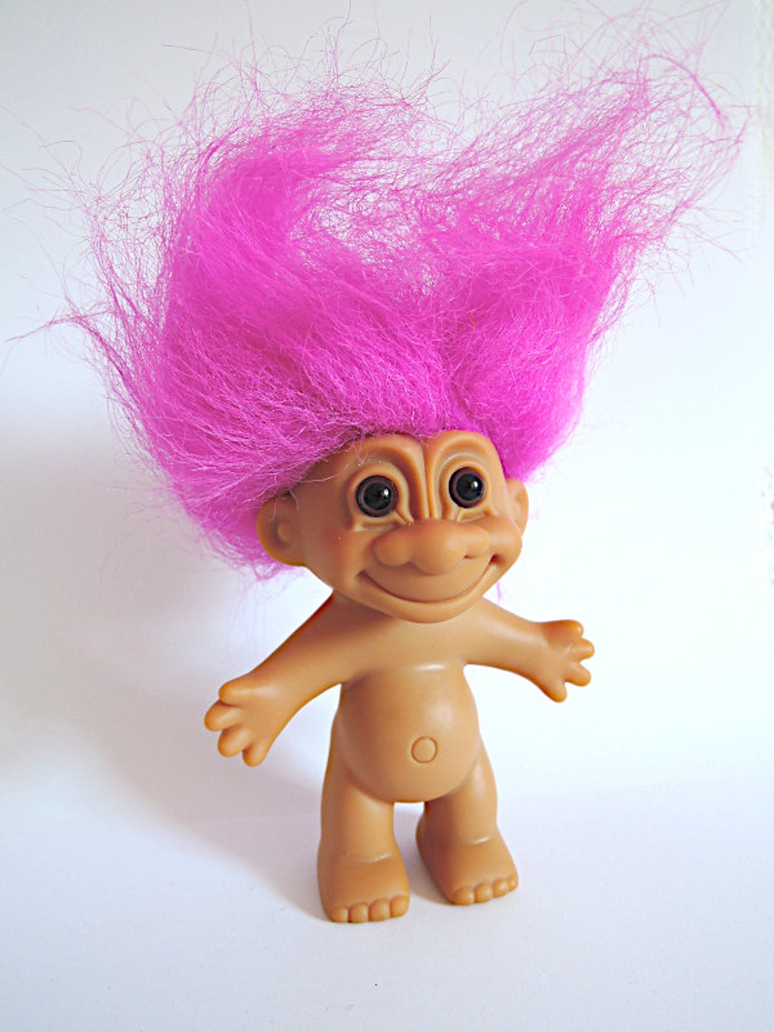 RUSS TROLL pink hair lucky troll doll magic troll | Etsy