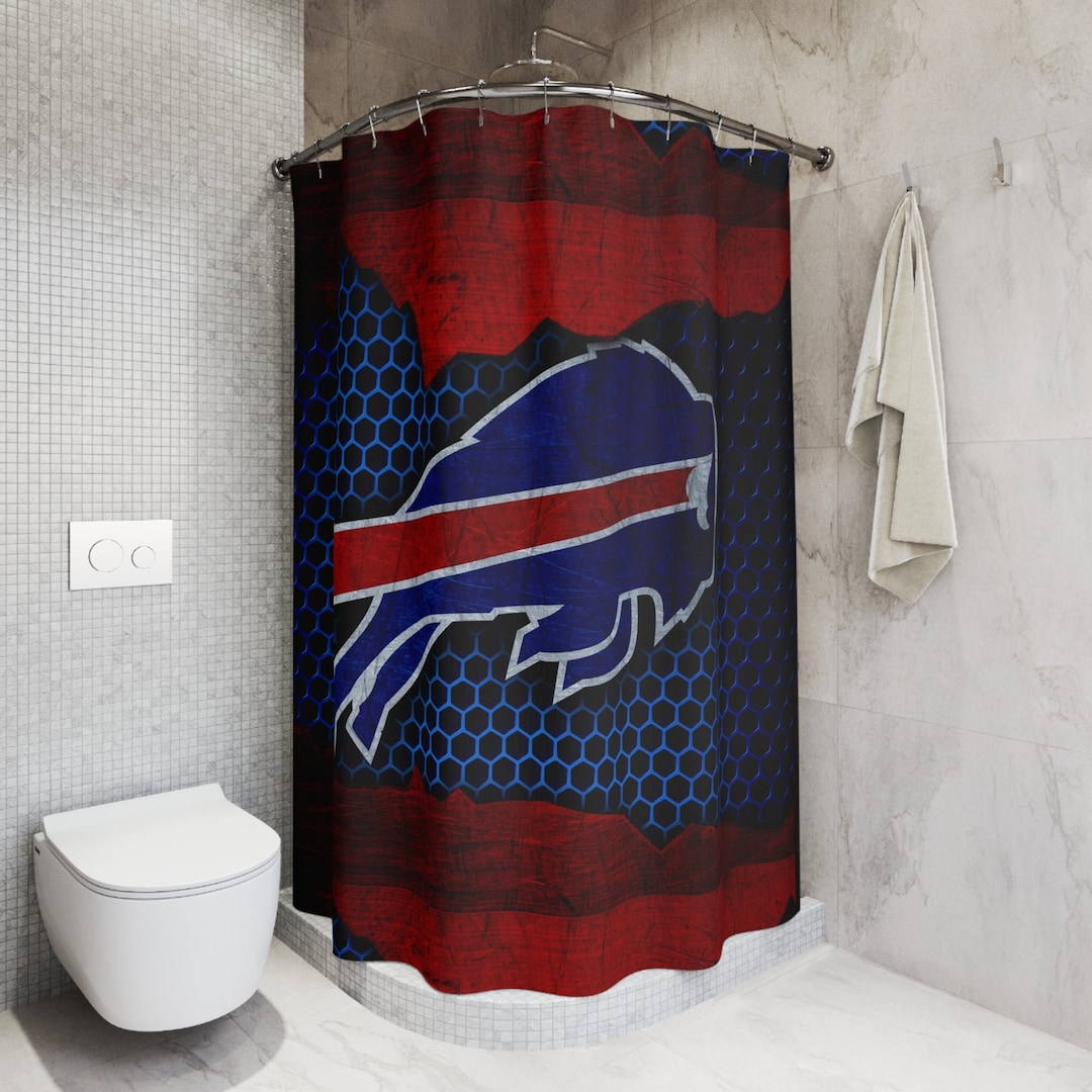 Buffalo Bills Football Polyester Shower Curtain - Etsy