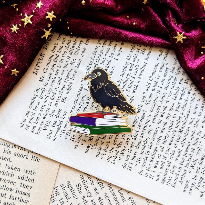 Raven Enamel Pin - Etsy