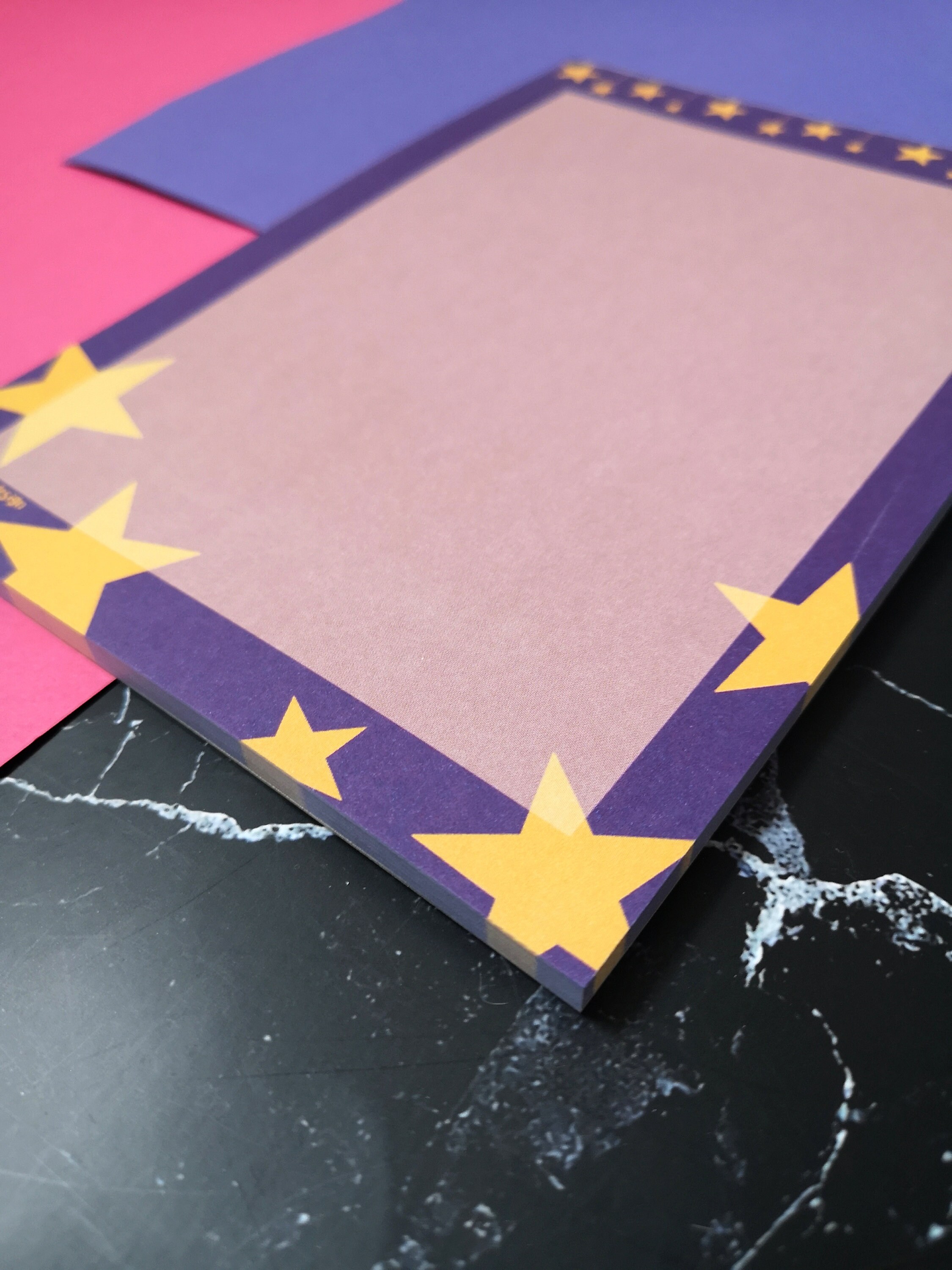 Purple Stars Notepad// Dreamy Desk Pad, Cute to Do List Pad, Stocking ...