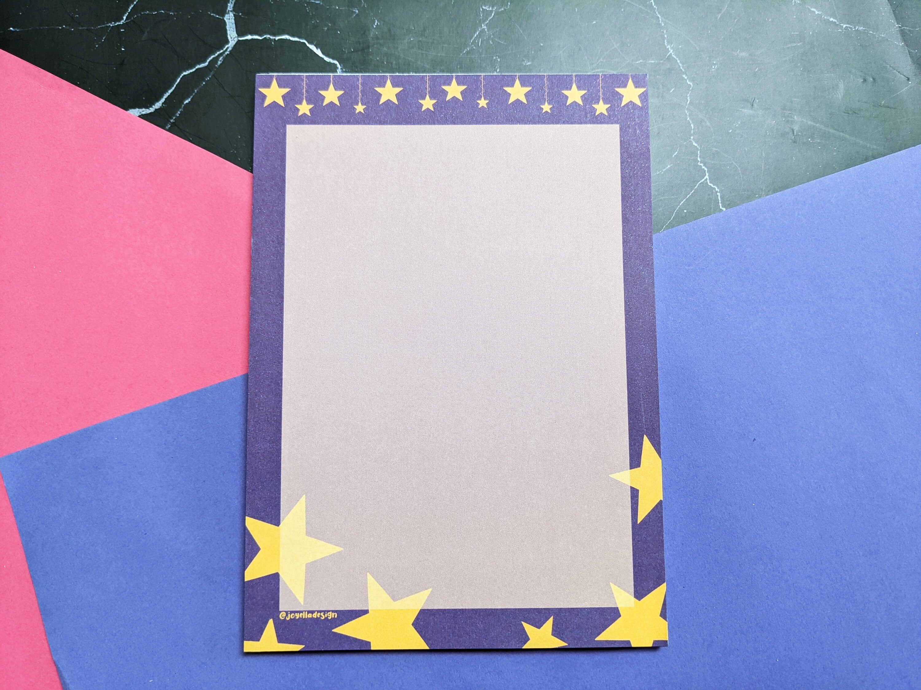 Purple Stars Notepad// Dreamy Desk Pad, Cute to Do List Pad, Stocking ...