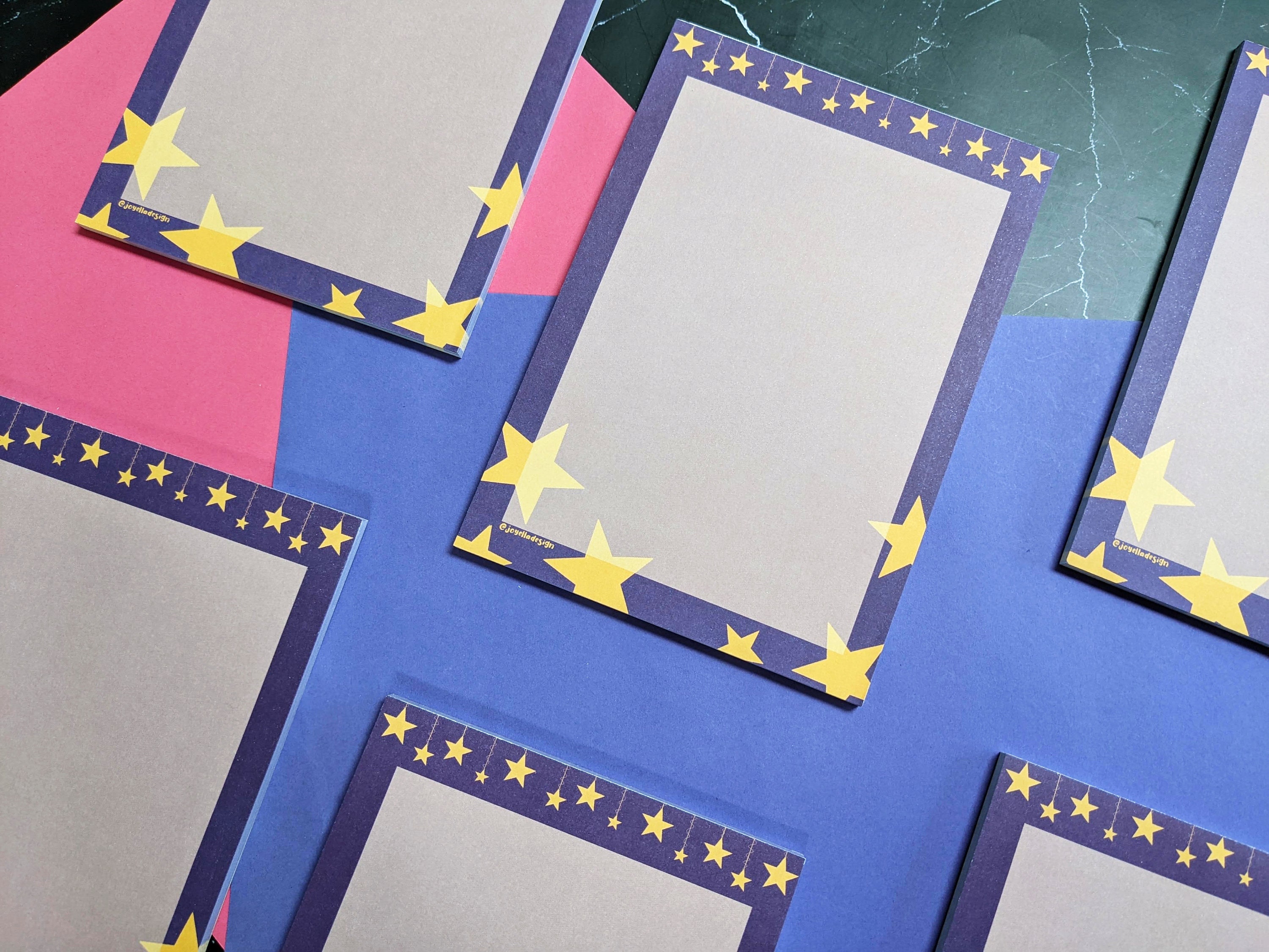 Purple Stars Notepad// Dreamy Desk Pad, Cute to Do List Pad, Stocking ...