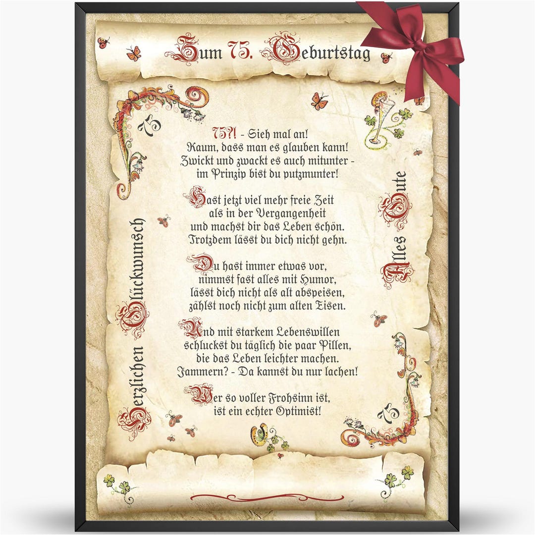 Geburtstag 75 Gedicht