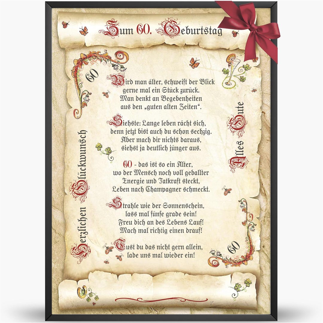 Persnliches Gedicht Zum 60 Geburtstag