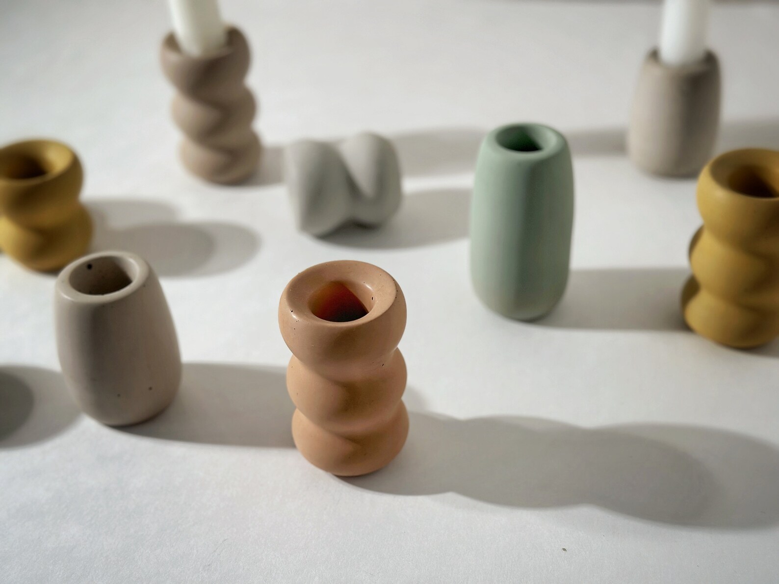 Candle Holder Set, Wavy Candle Holders, Taper Candle Holder, Aesthetic ...