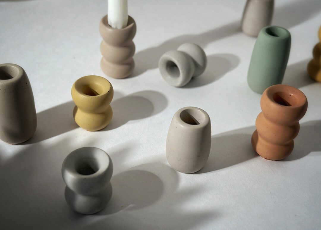 Candle Holder Set, Wavy Candle Holders, Taper Candle Holder, Aesthetic ...