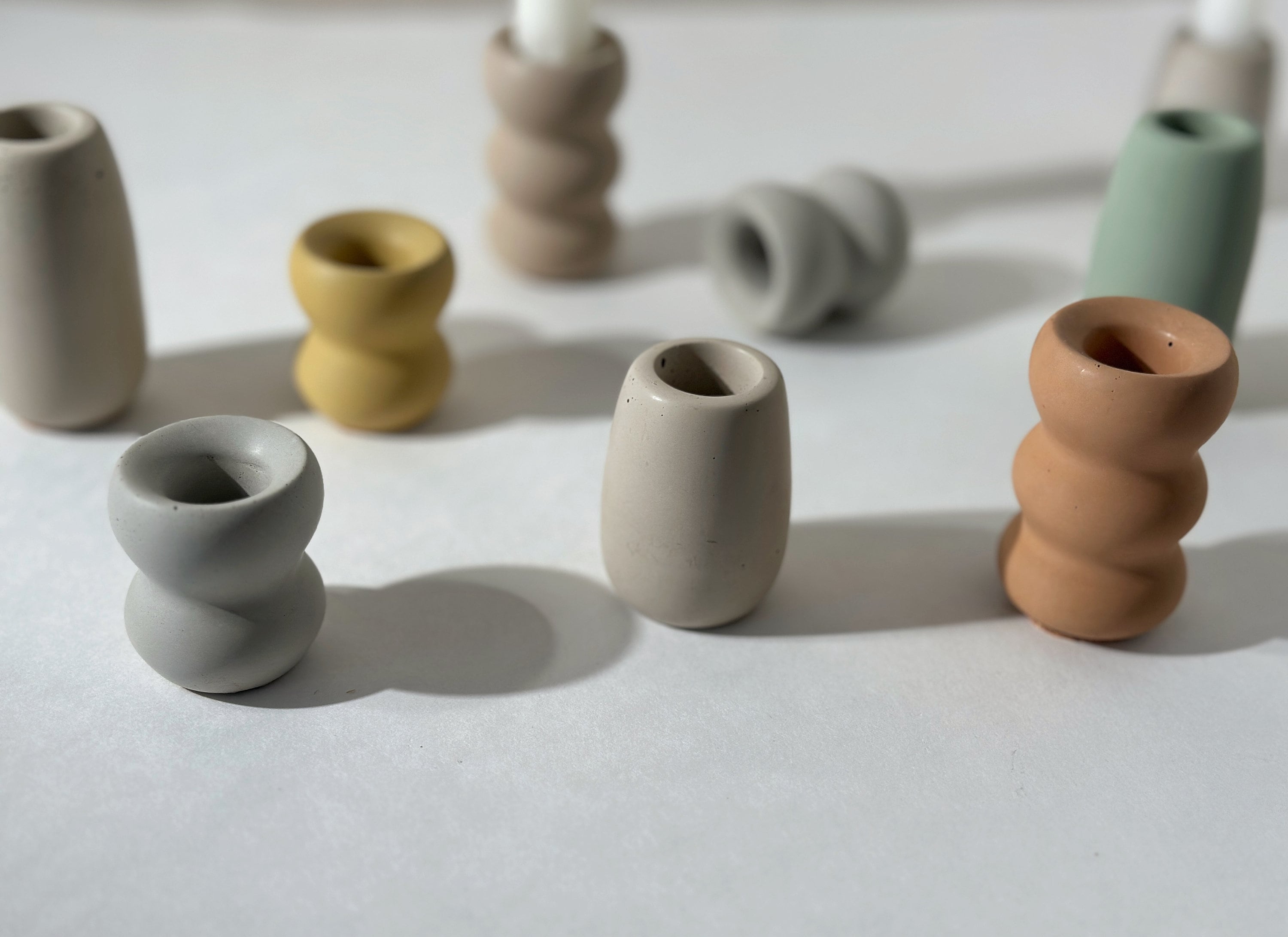 Candle Holder Set, Wavy Candle Holders, Taper Candle Holder, Aesthetic ...