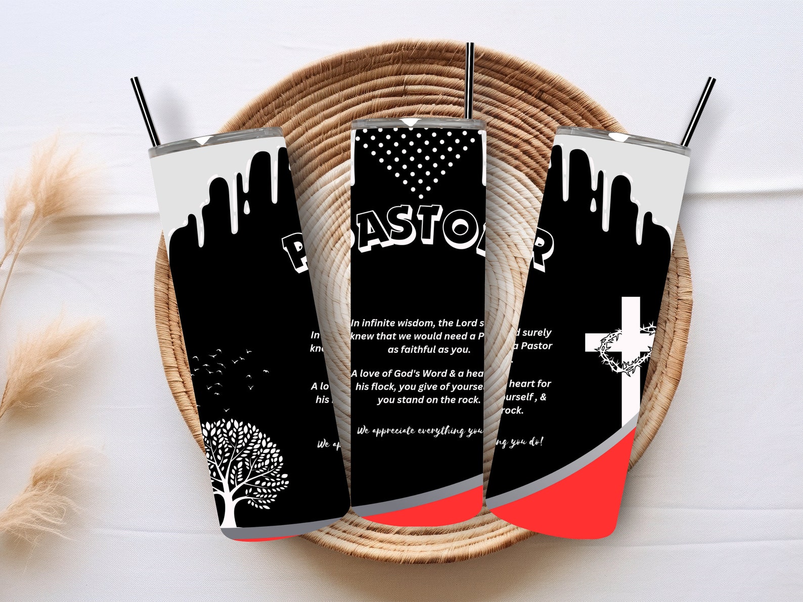 Pastor 20oz Affirmation Tumbler Wrap, God Tumbler, Jesus Tumbler Wrap ...