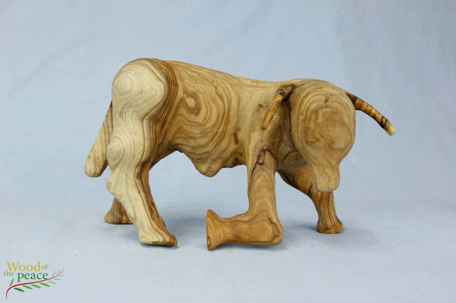 Carved Wooden Animals Big Kneeling Ox Olive Wood Hand Made From the ...