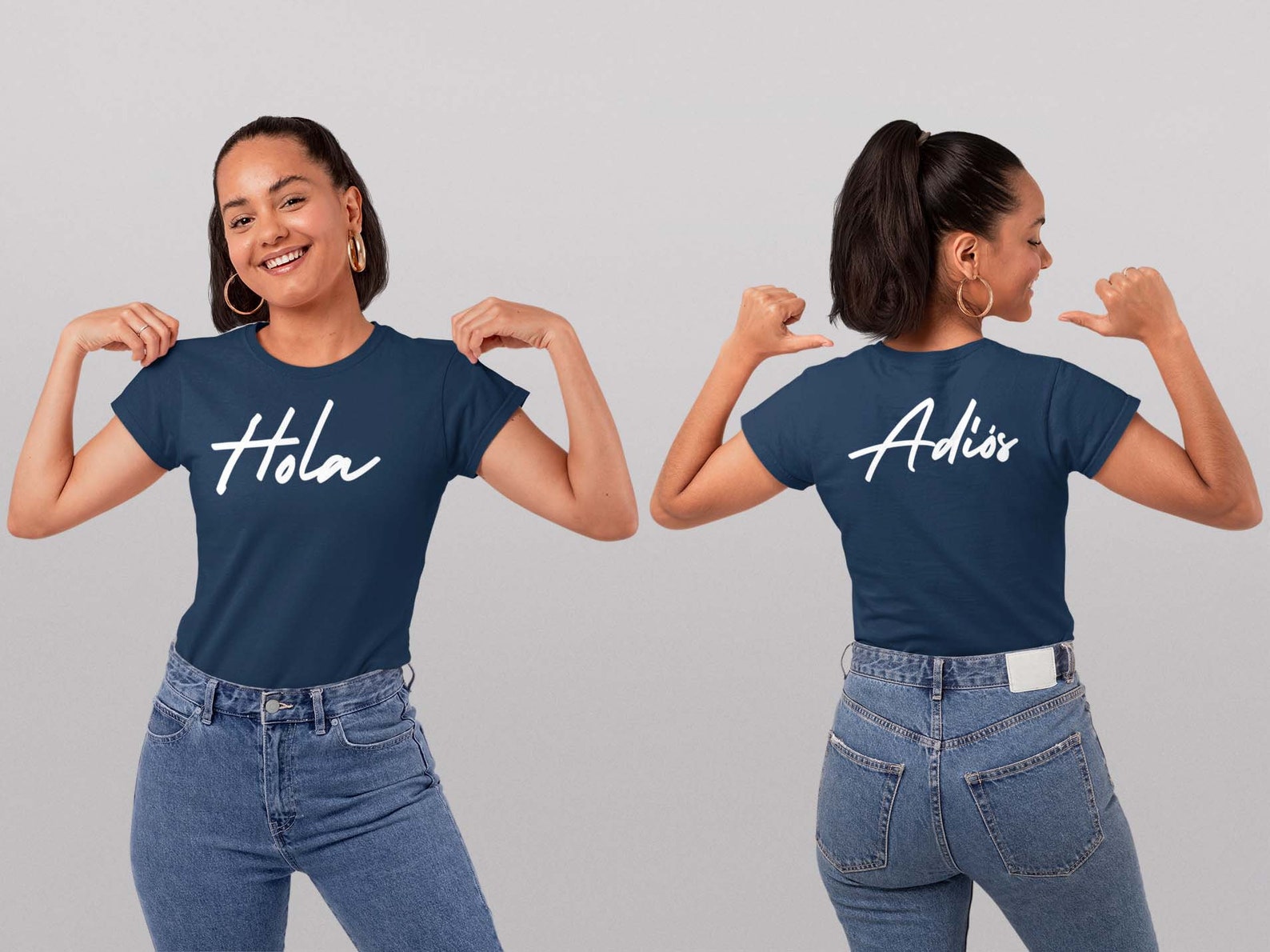 Hola Adios Spanish Saying Spanish Wording Spanish Teacher - Etsy