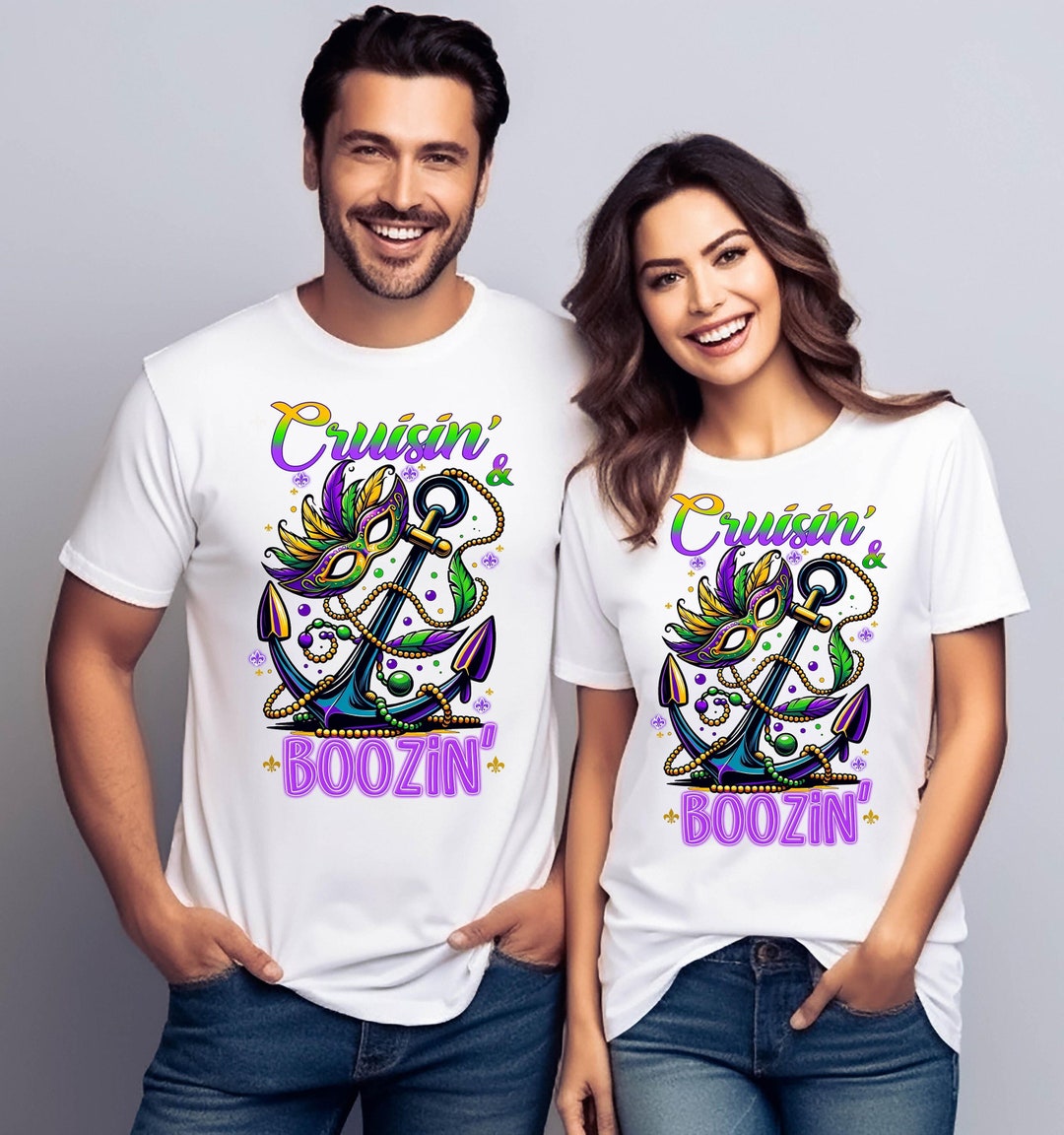 Cruisin' Boozin' Boozing Cruise Shirt, Mardi Gras Cruise, Cruising and ...