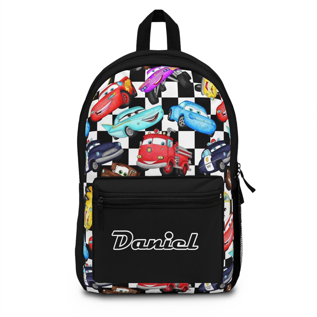 Custom Cars Movie Backpack Personalized School Bag Cars Bookbag School ...