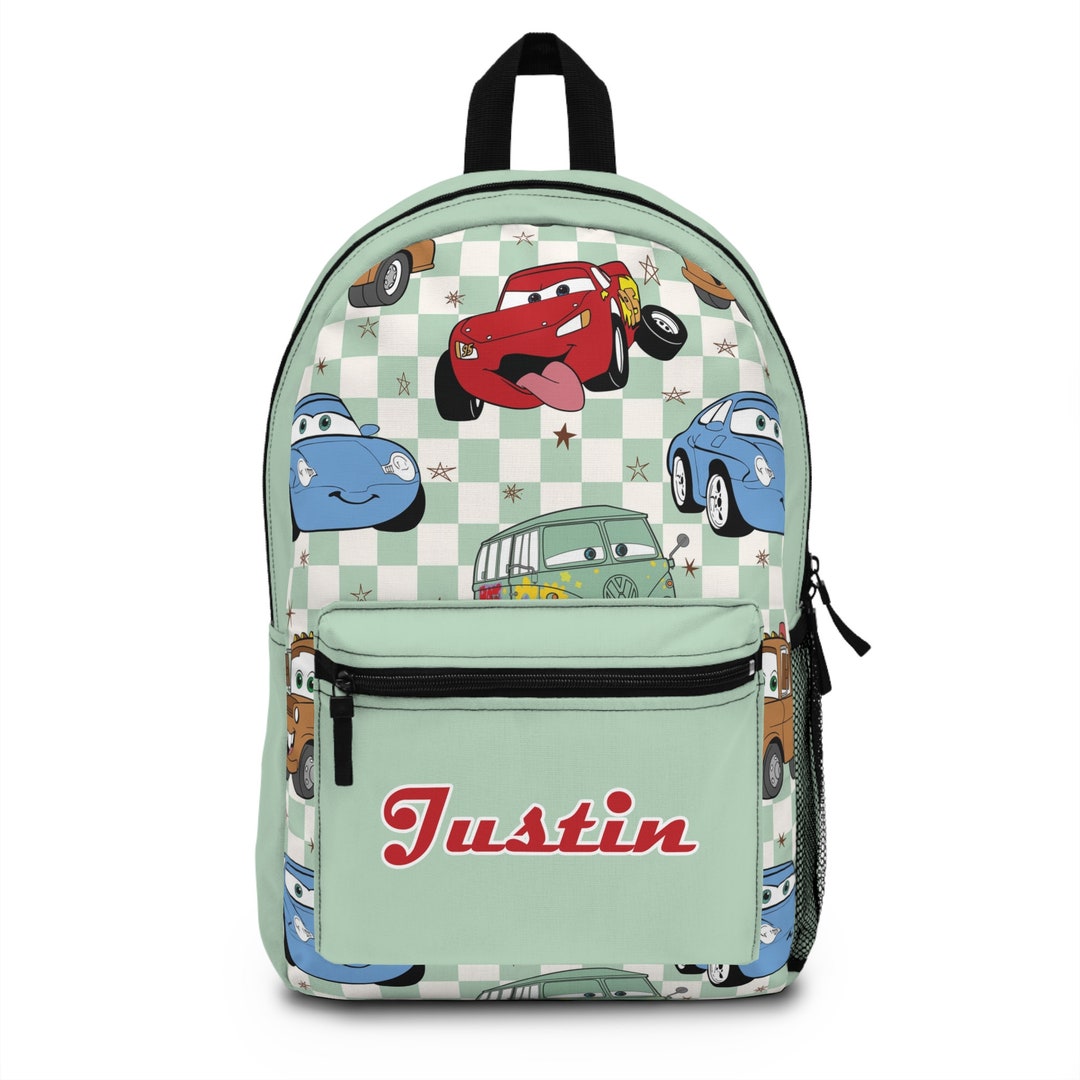 Custom Cars Movie Backpack Personalized School Bag Cars Bookbag School ...