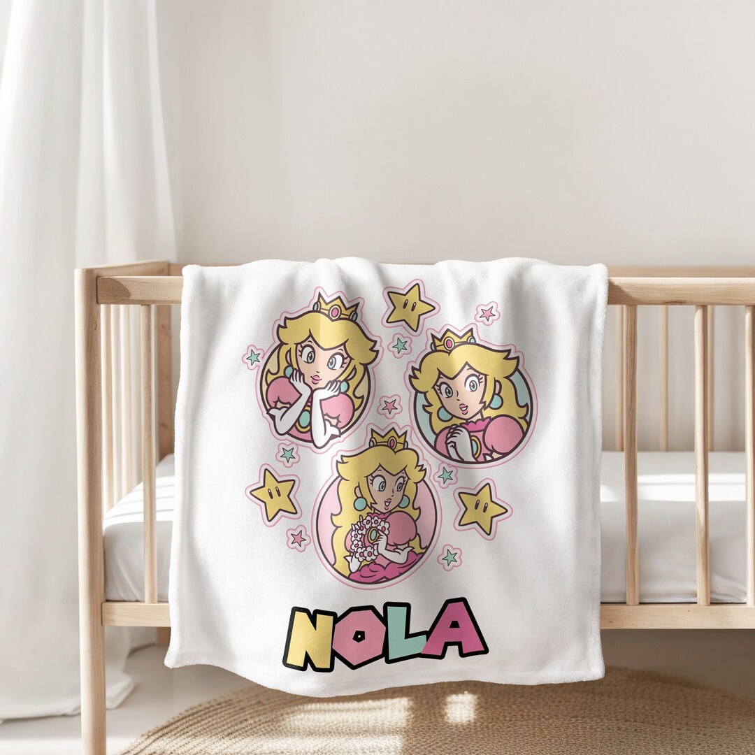 Princess Peach Custom Blanket Princess Peach Gift Princess Peach ...