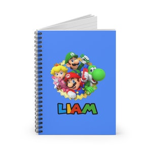 Mario Favors - Personalized Notebook - MARIO Birthday Supply - Mario ...