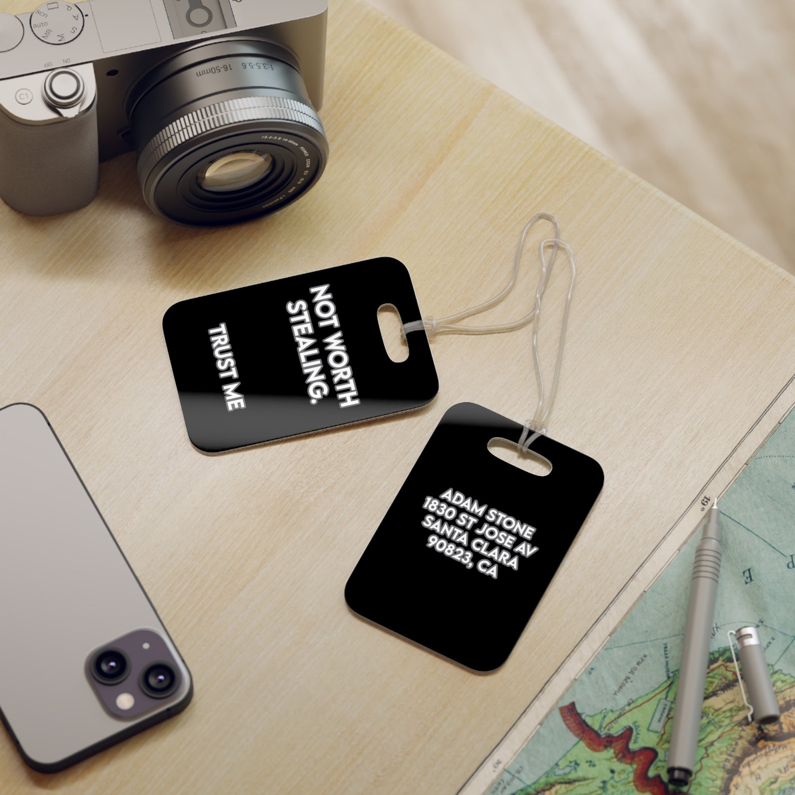 Custom Luggage Tag Funny Luggage Tag Personalized Luggage Tag Modern ...