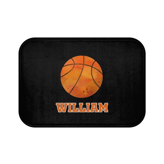 Basketball Bath Mat Personalized Bath Mat Basketball Room - Etsy