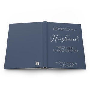 Custom Grief Notebook, Letters to My Husband, Husband Remembrance Gift ...