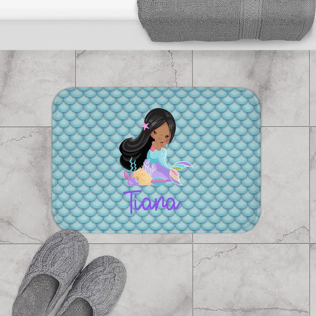 Bath Mat - Mermaid Bath Mat - Personalized Bath Mat - Bath Decor ...