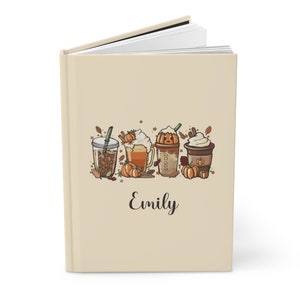 Pumpkin Fall Notebook, Personalized Notebook, Custom Notebook, Pumpkin ...