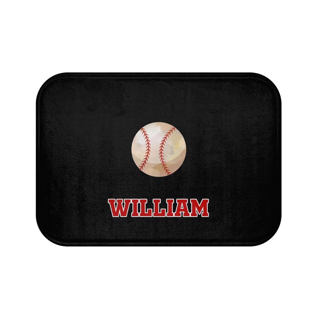 Bath Mat - Baseball Bath Mat - Personalized Bath Mat - Bath Decor ...