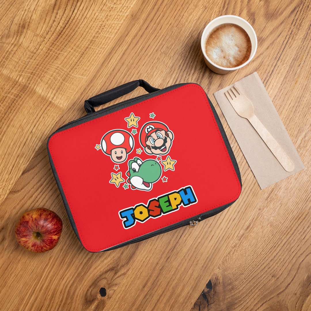 Custom Mario Kid Lunch Bag Personalized Lunch Bag Super Mario Lunch Box ...