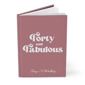 Custom Guest Book, 40th Birthday Gift, Forty Birthday Gift, Forty and ...