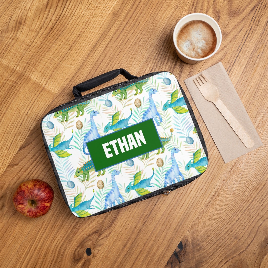 Custom Kid Lunch Bag Personalized Lunch Bag Dinosaures Lunch - Etsy