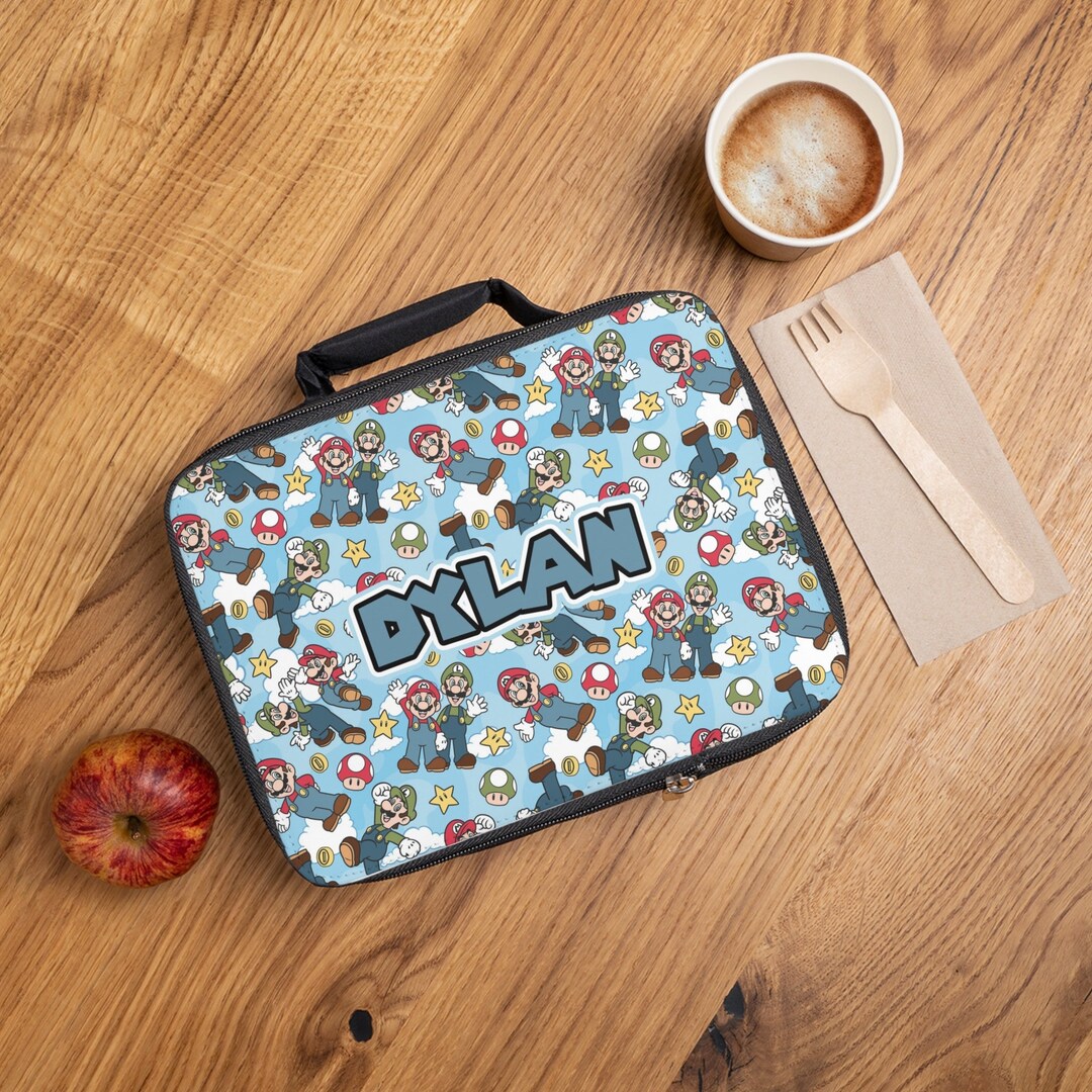 Custom Mario Lunch Bag Personalized Lunch Bag Super Mario Lunch Box ...