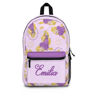 Custom Rapunzel Backpack Personalized School Bag Rapunzel Bookbag ...