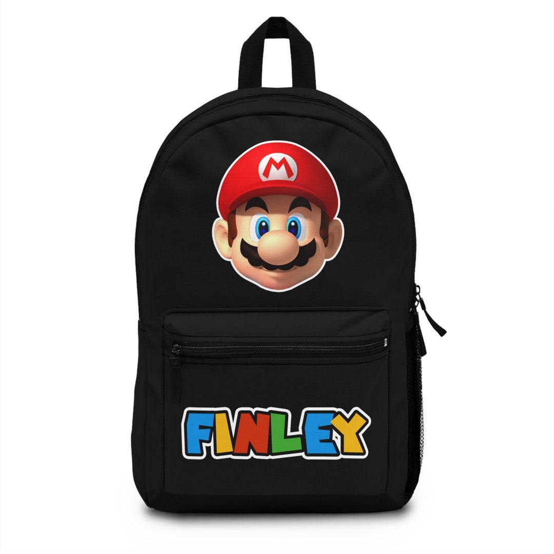 Custom Mario Backpack Personalized School Bag Super Mario Boy School ...