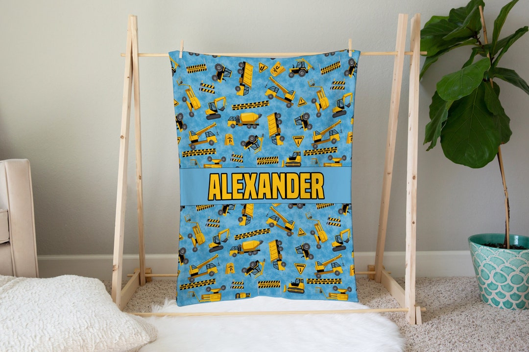 Construction Blanket, Cute Work Vehicles Blanket, Construction Bedding ...