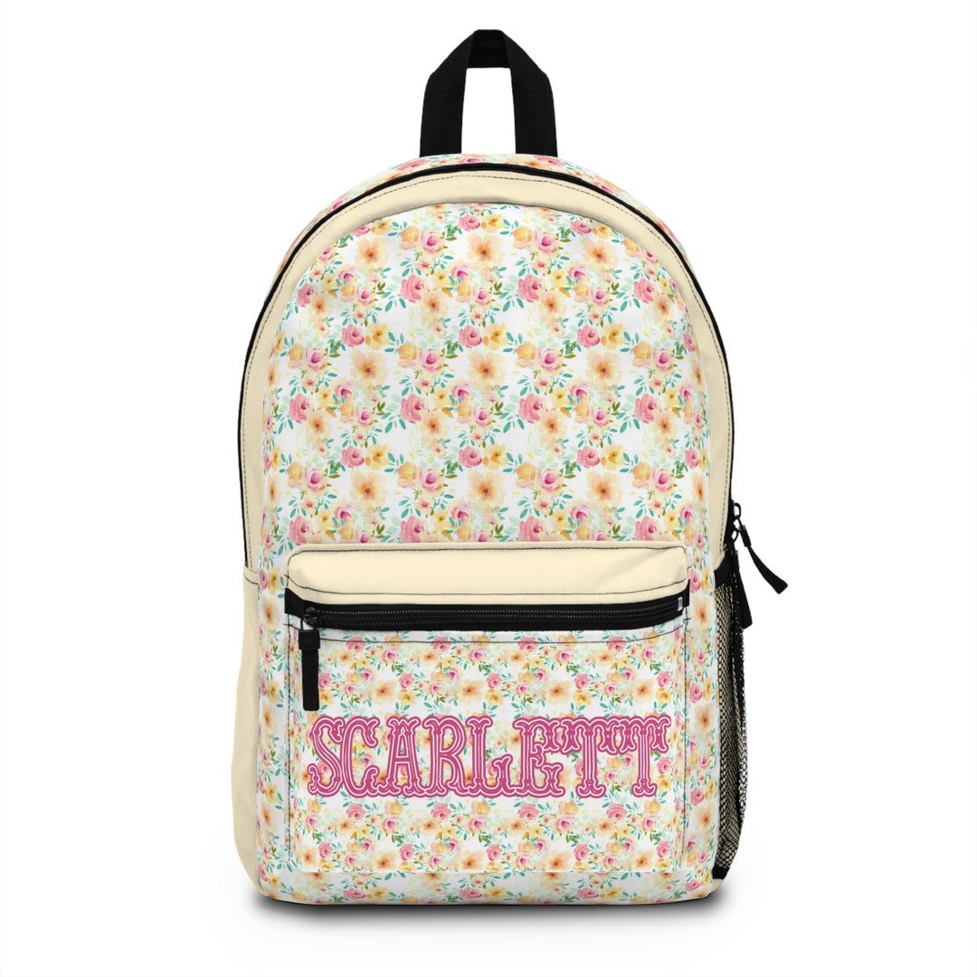 Custom Kid Backpack Personalized School Bag Flower School Bag ...