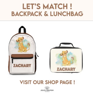 Custom Lion King Lunch Bag Personalized Lunch Bag Lion King Simba Lunch ...