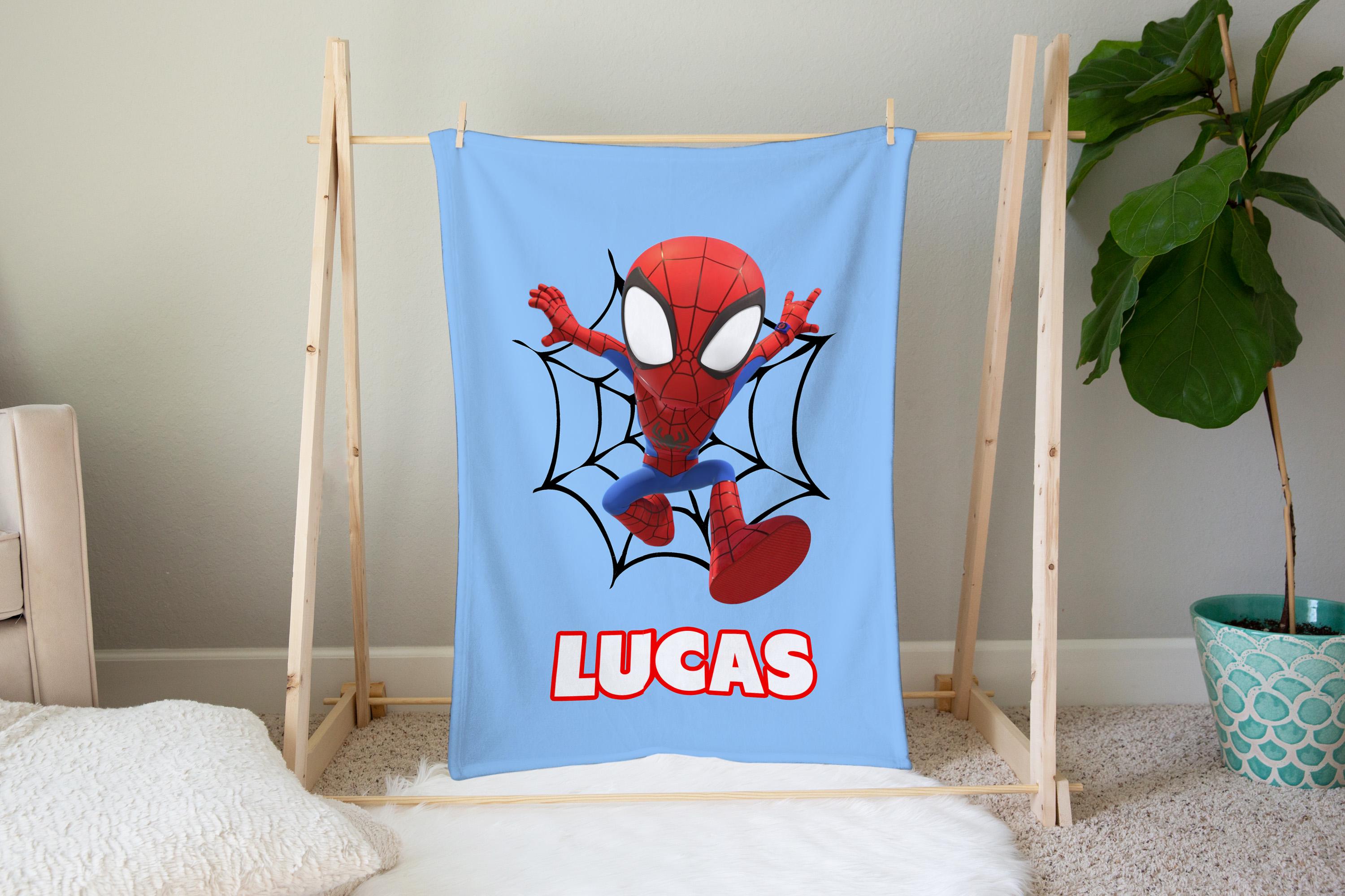 Spidey Blanket Name Blanket for Kid Spidey Bedding Personalized ...