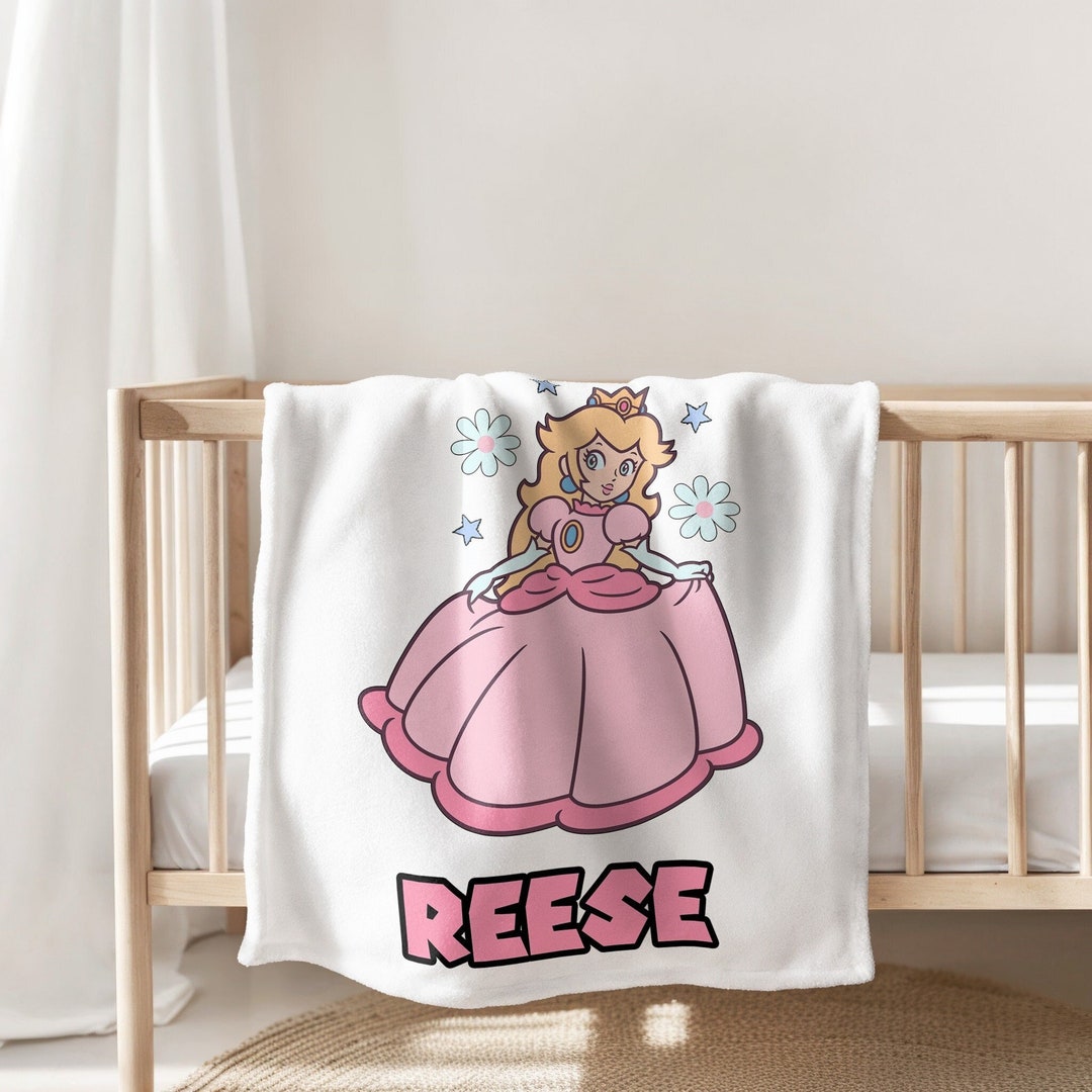 Princess Peach Custom Blanket Princess Peach Gift Princess Peach ...