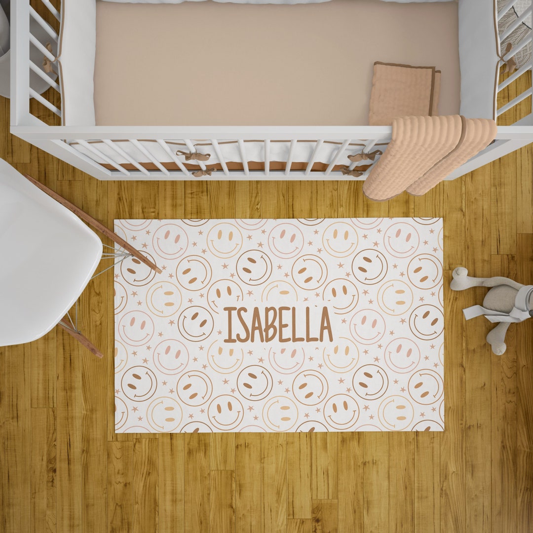 Custom Smiley Face Rug, Retro Decor, Area Rug for Room, Carpet for ...