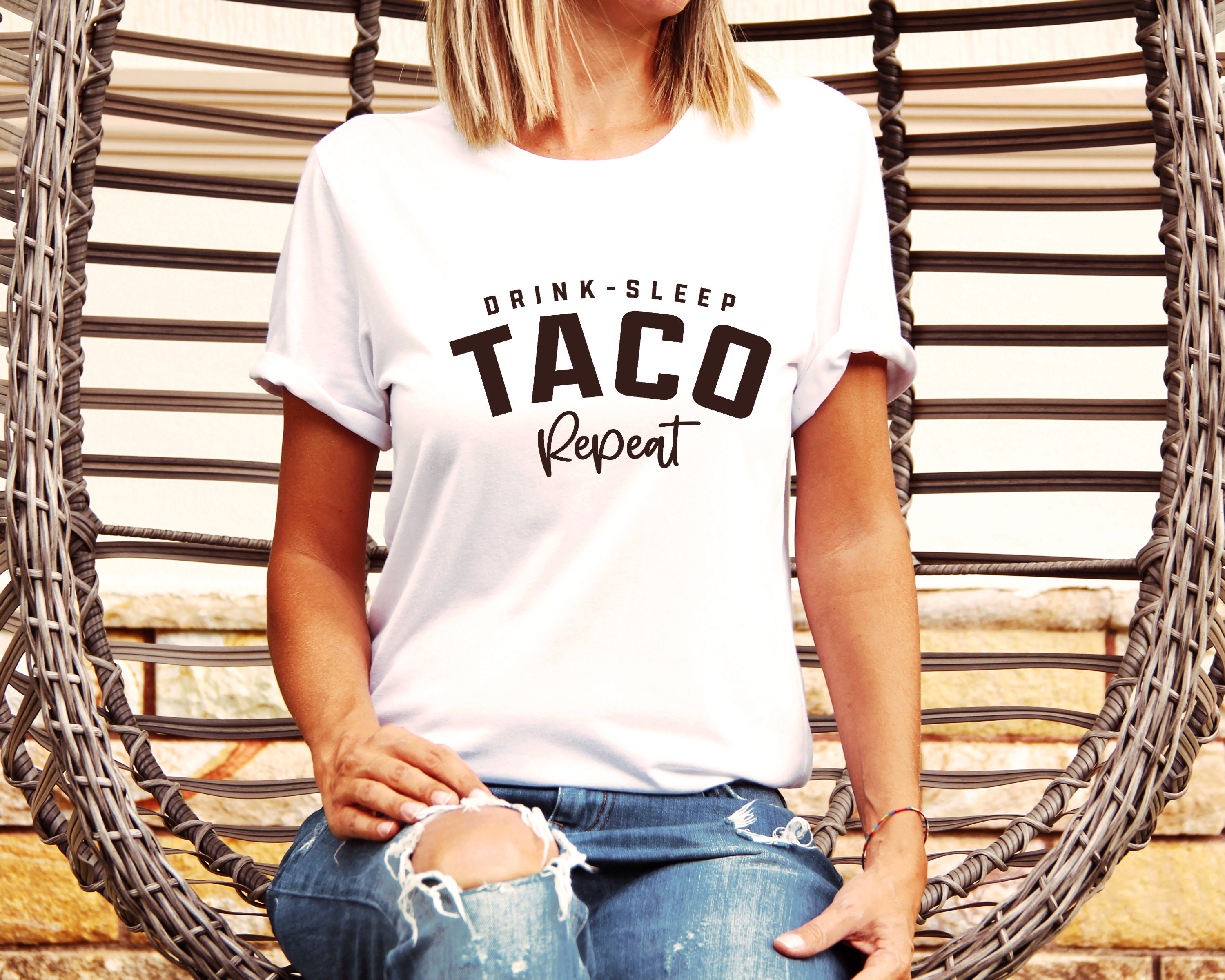 Drawing & Illustration Digital Taquito SVG file Repeat. Drink Sleep ...