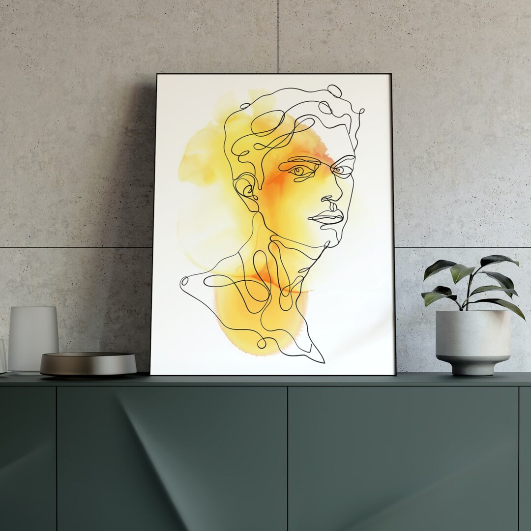 Minimalist Abstract Line Drawing Art - PDF Download - Etsy