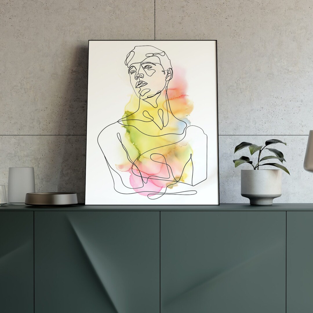 Minimalist Abstract Line Drawing Art - PDF Download - Etsy